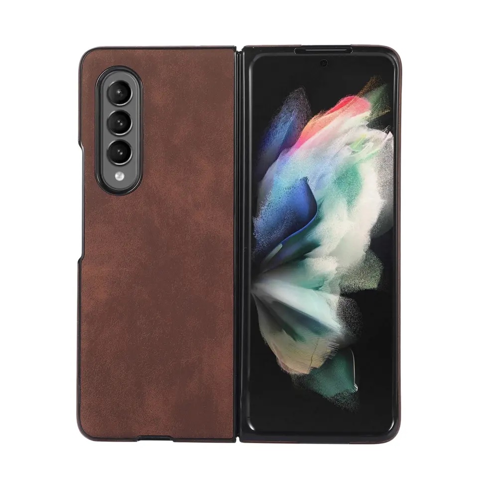 Samsung Galaxy Z Fold Leather Cover-Red